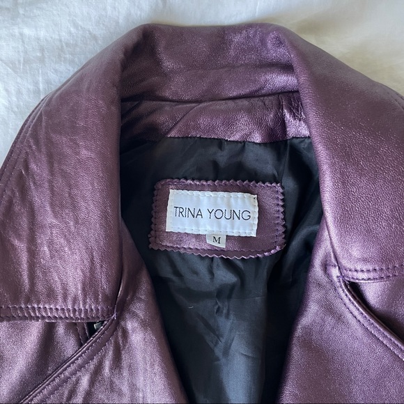 Trina Young | Jackets & Coats | Rare Trina Young Metallic Purple ...